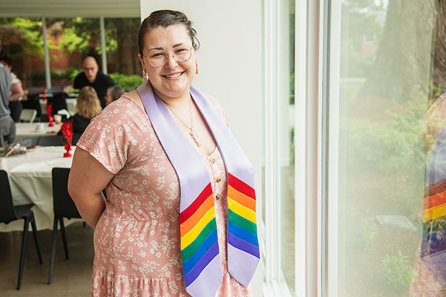 With stoles of many colors, Linfield celebrates all grads